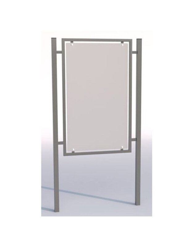 Informaciniai stendai ir ženklaiŠiukšlių dėžės, dviračių stovai